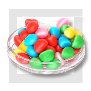 DRAGIBUS-bonbon dragéifié de HARIBO- Noir, vert, bleu, jaune, rouge